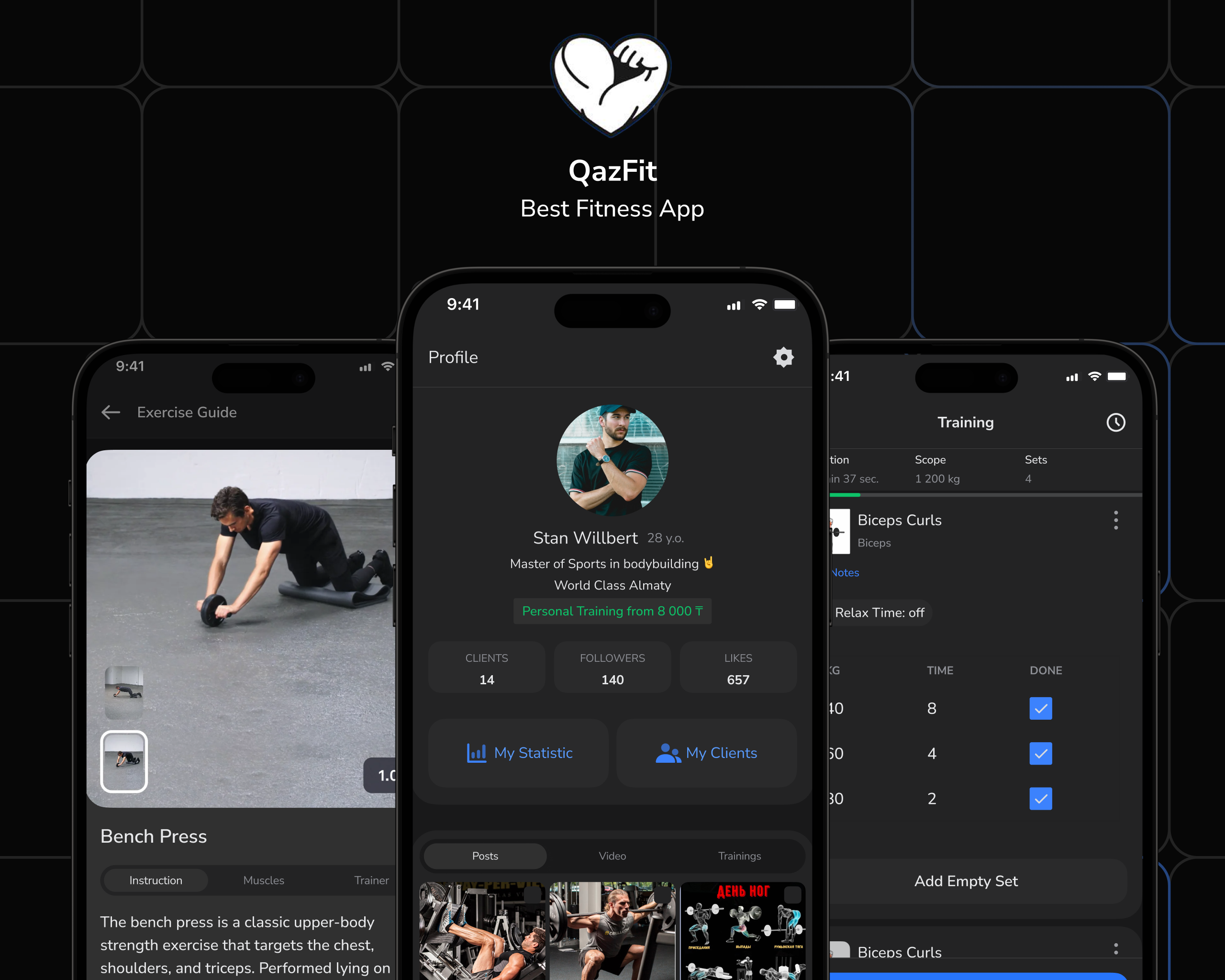 QazFit - Best Fitness App - Dreambit - Cross-Platform web & mobile app development